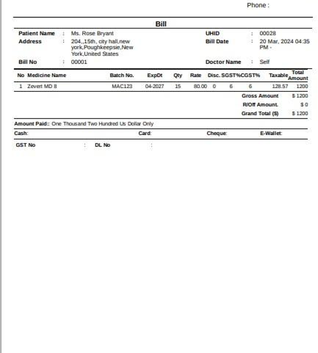 Pharmacy Bill – JVS Group