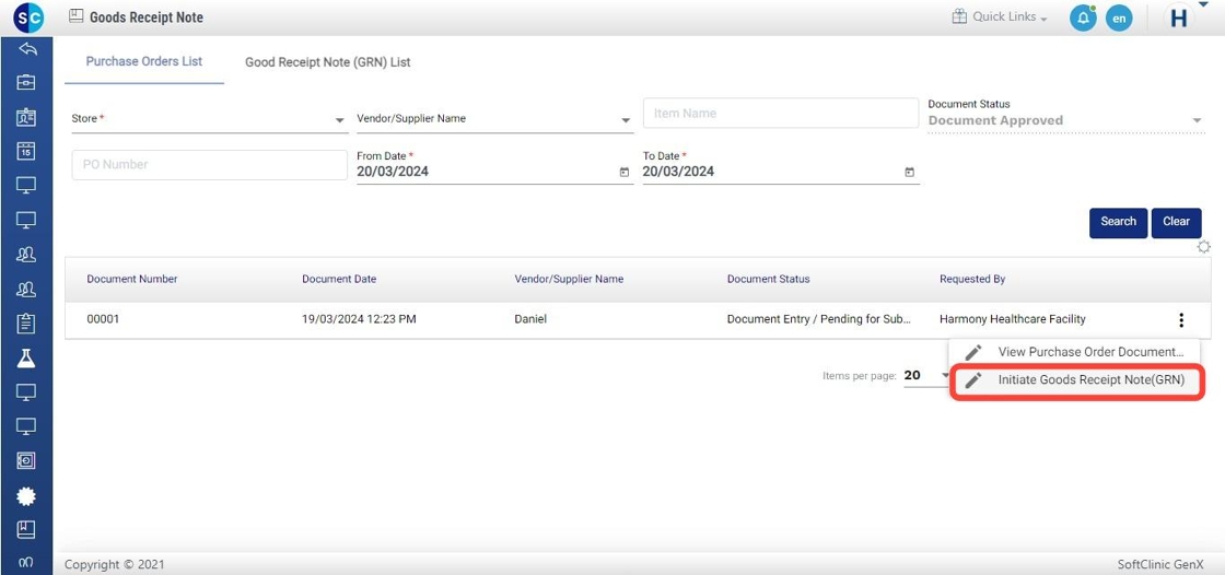 Po Goods Receipt Note – JVS Group