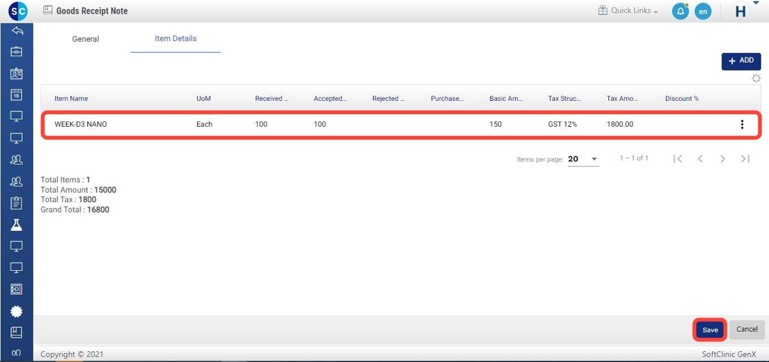 Goods Receipt Note – JVS Group
