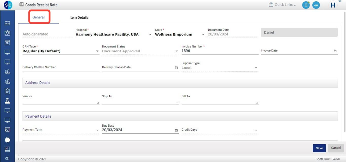 Goods Receipt Note – JVS Group