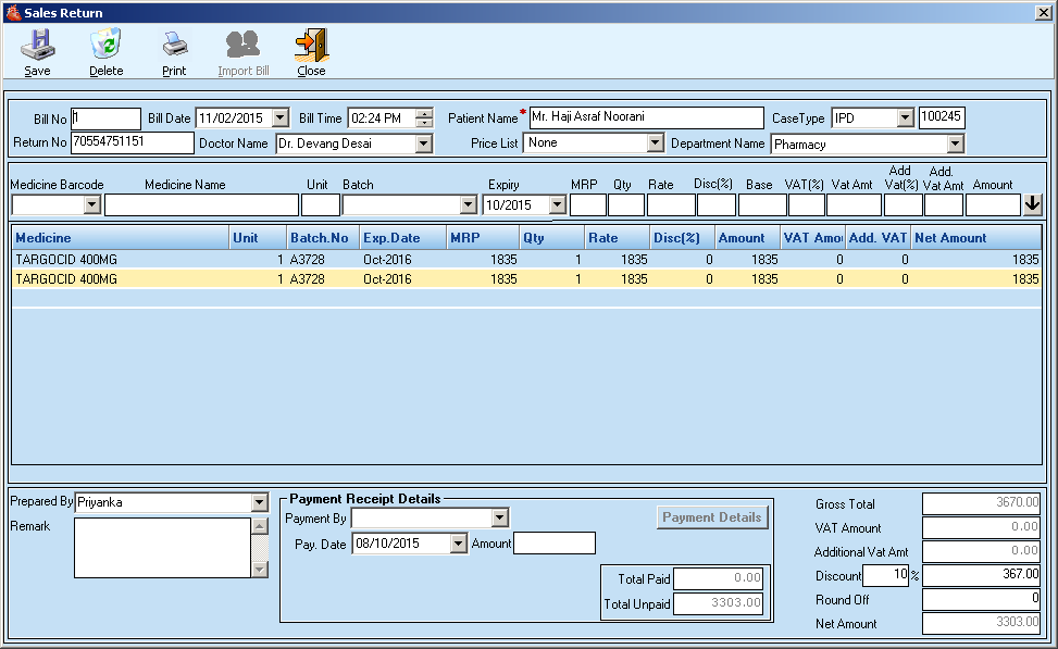 Pharmacy - User Manual – JVS Group