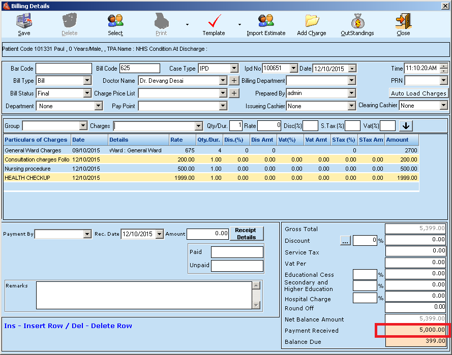 Advance Receipt – JVS Group