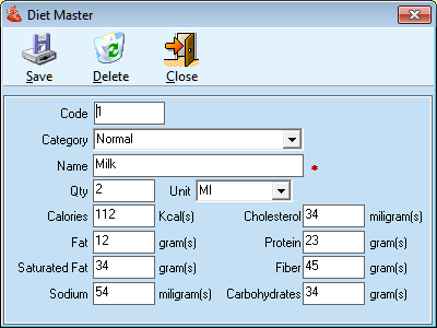 Diet Module – JVS Group