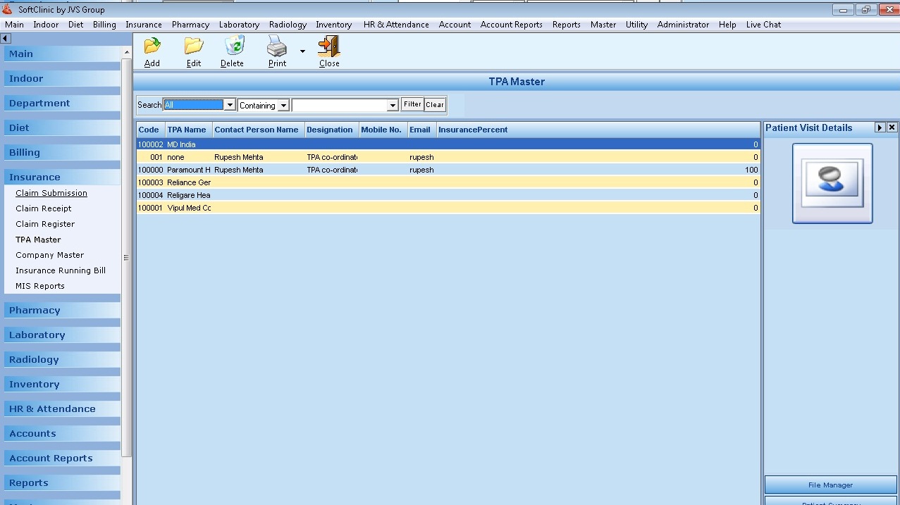 Insurance Module – JVS Group